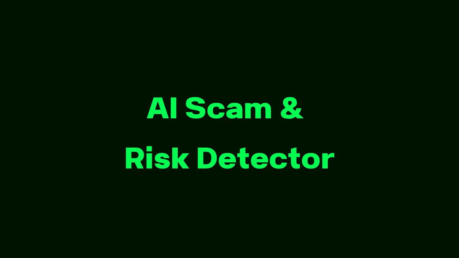 AI Scam & Risk Detector – Check Website & Business Legitimacy Free